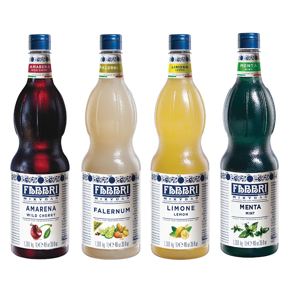 Amazon.com: VARIETY PACK Fabbri Flavoring Syrups, Amarena Cherries ...