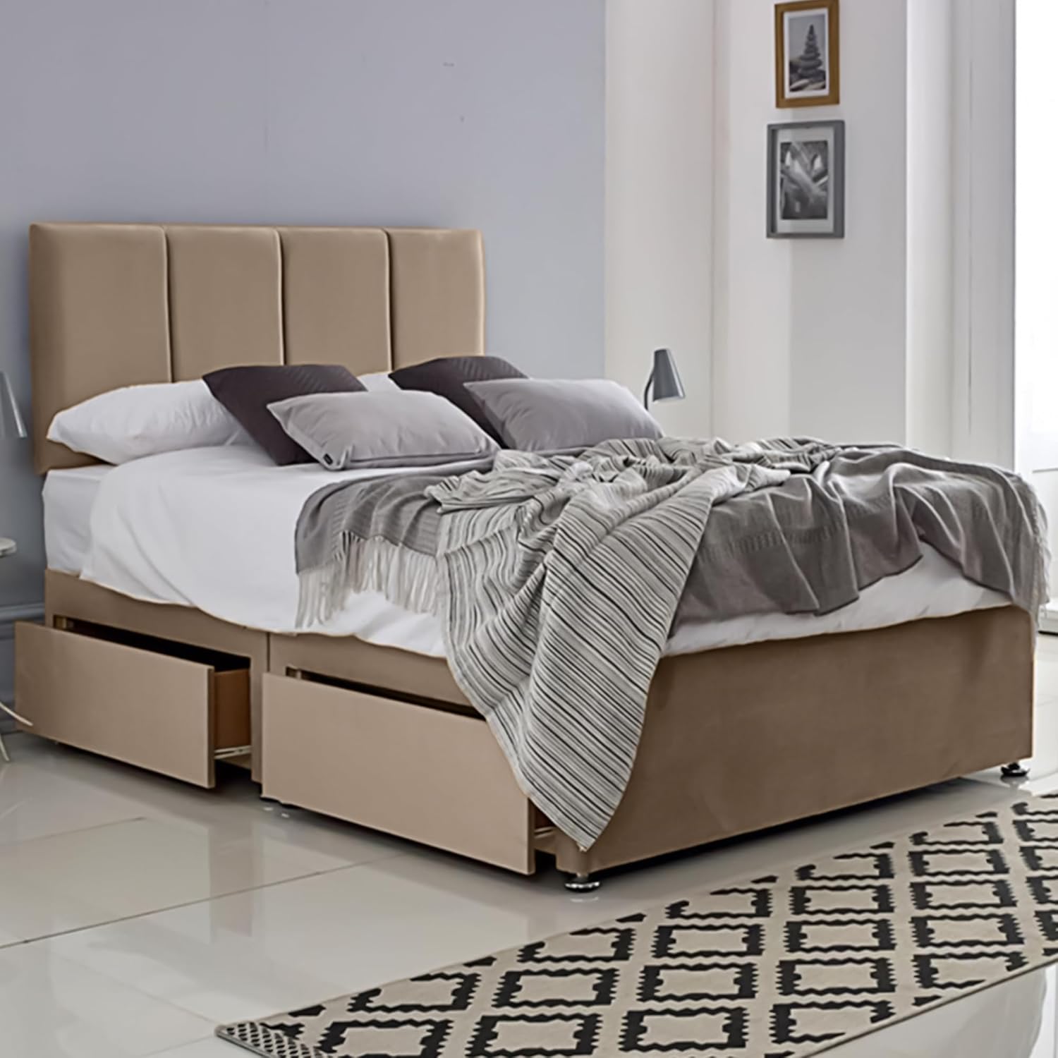 ComfoRest - Luxurious Single Divan Bed with Mattress Included - Premium ...