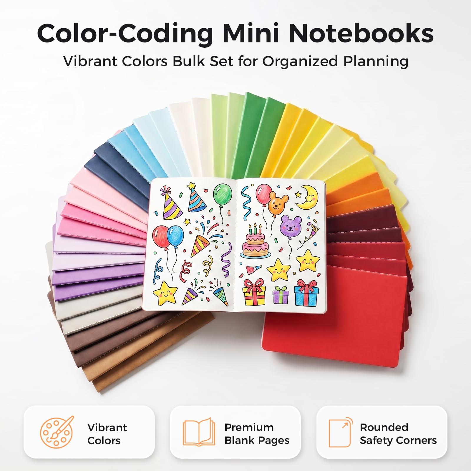 Snapklik.com : 40PCS Pocket Notebooks, Mini Blank Notebooks 3.5 X 5.5 ...