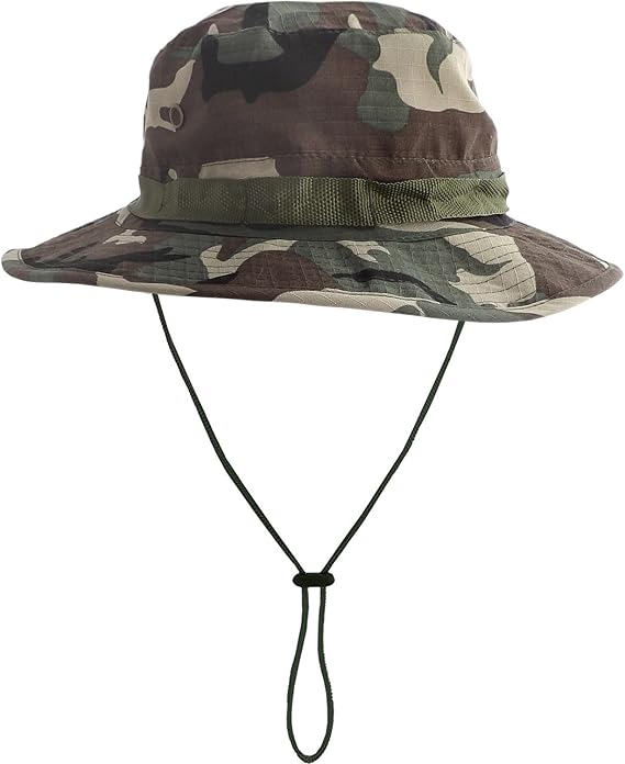 Military Style Camo Boonie Hat, WdlndDesert at Amazon Men’s Clothing store