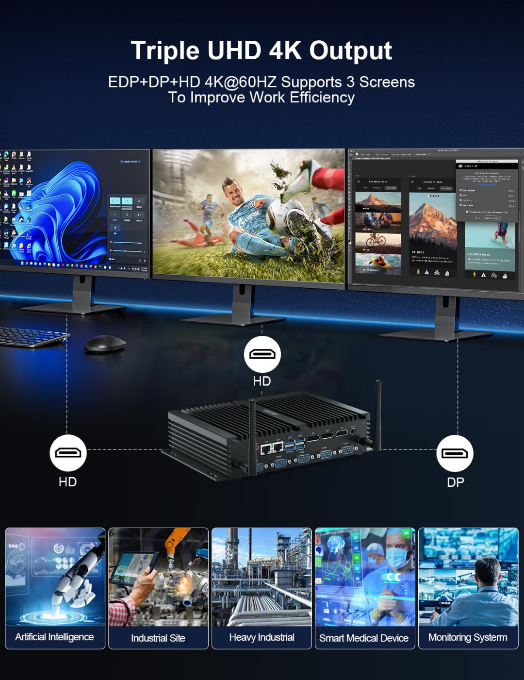 Snapklik.com : HYSTOU Fanless Mini PC Windows 11 Pro I7 8550U