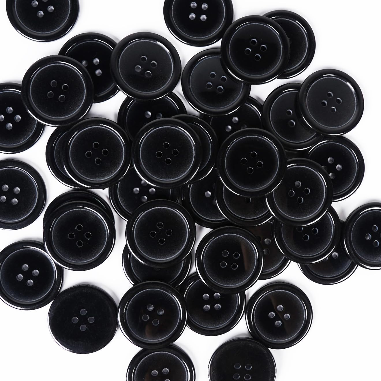 Amazon.com: GANSSIA 50pcs 5/8 inch (15mm) 4-Hole Buttons Overcoat Resin ...