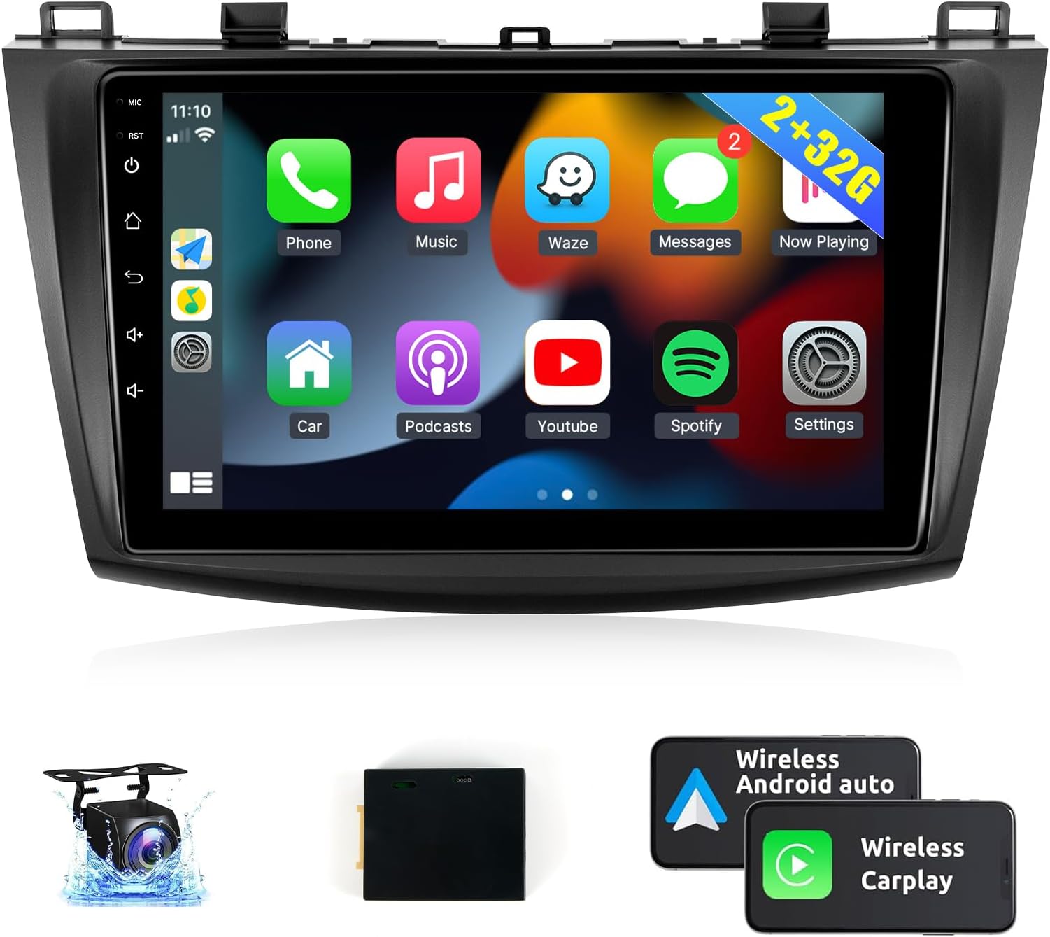 Amazon.com: Naifay Car Radio for Mazda 3 2009-2013 with Wireless ...