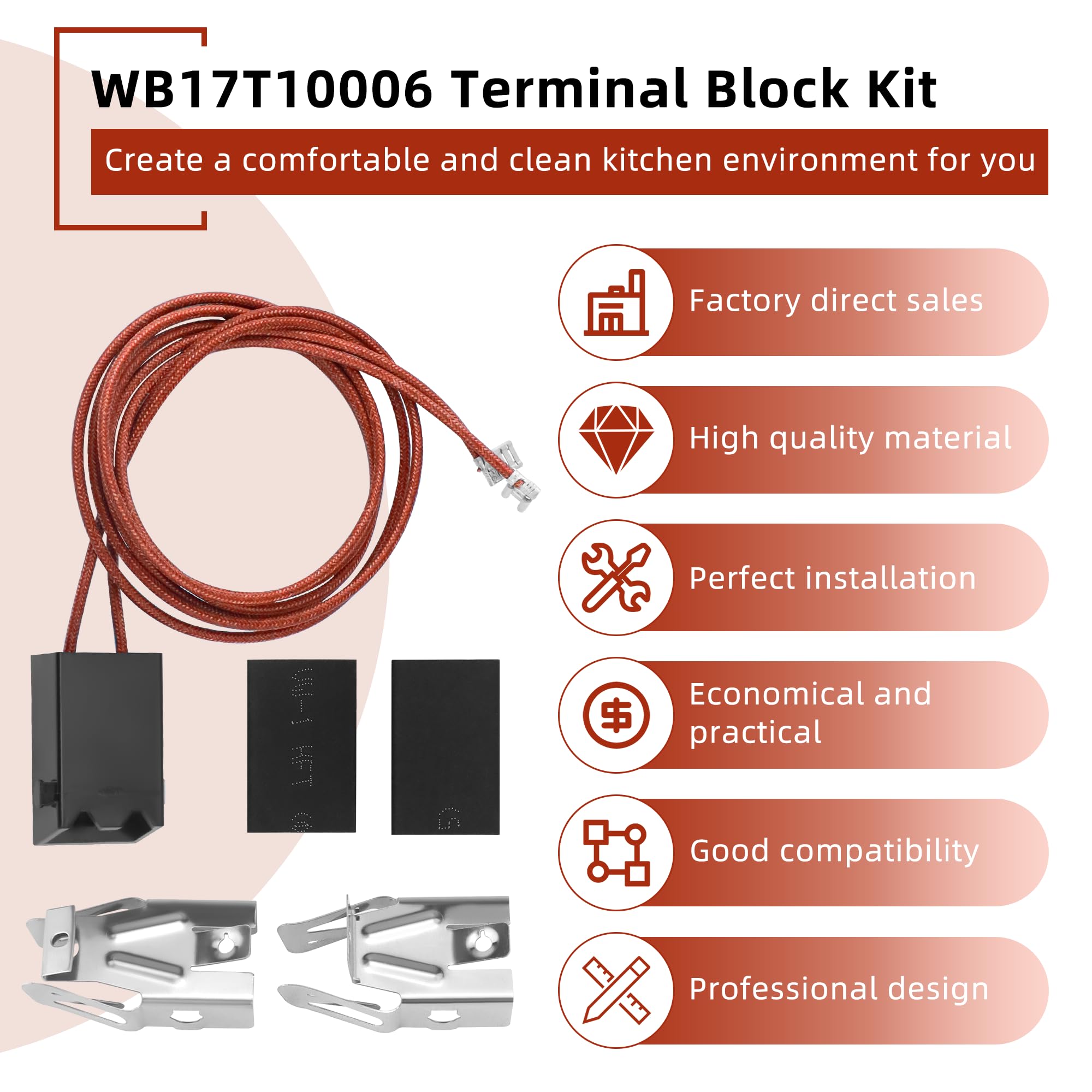 Snapklik.com : WB17T10006 Terminal Block Kit/Range Surface Burner Plug ...