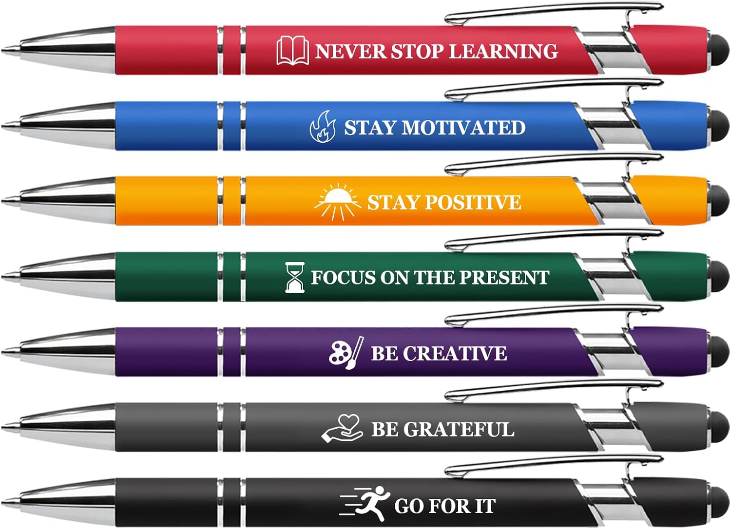Amazon.com : Vebermo 7 Pack Motivational Pen Set - Inspirational Quotes ...