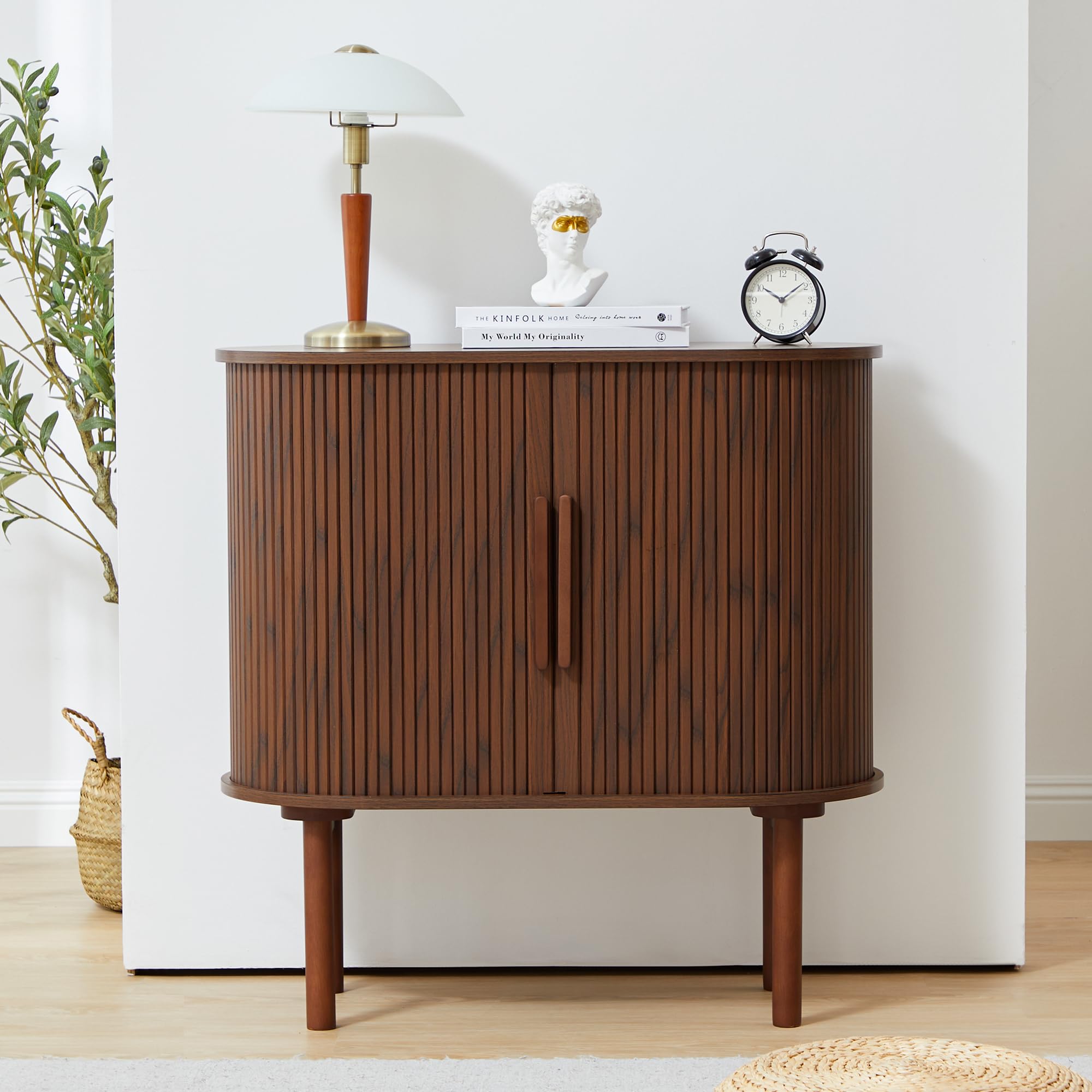 31 Fluted Sideboard Buffer Cabinet Modern Credenza Storage Cabinet ...