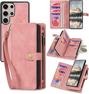 Amazon.com: TwoHead for Samsung Galaxy S25 Ultra Wallet Case with Card Holder, Detachable ...