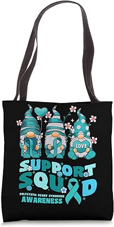 Amazon.com: Support Squad Polycystic Ovary Syndrome Gnome Ribbon PCOS ...