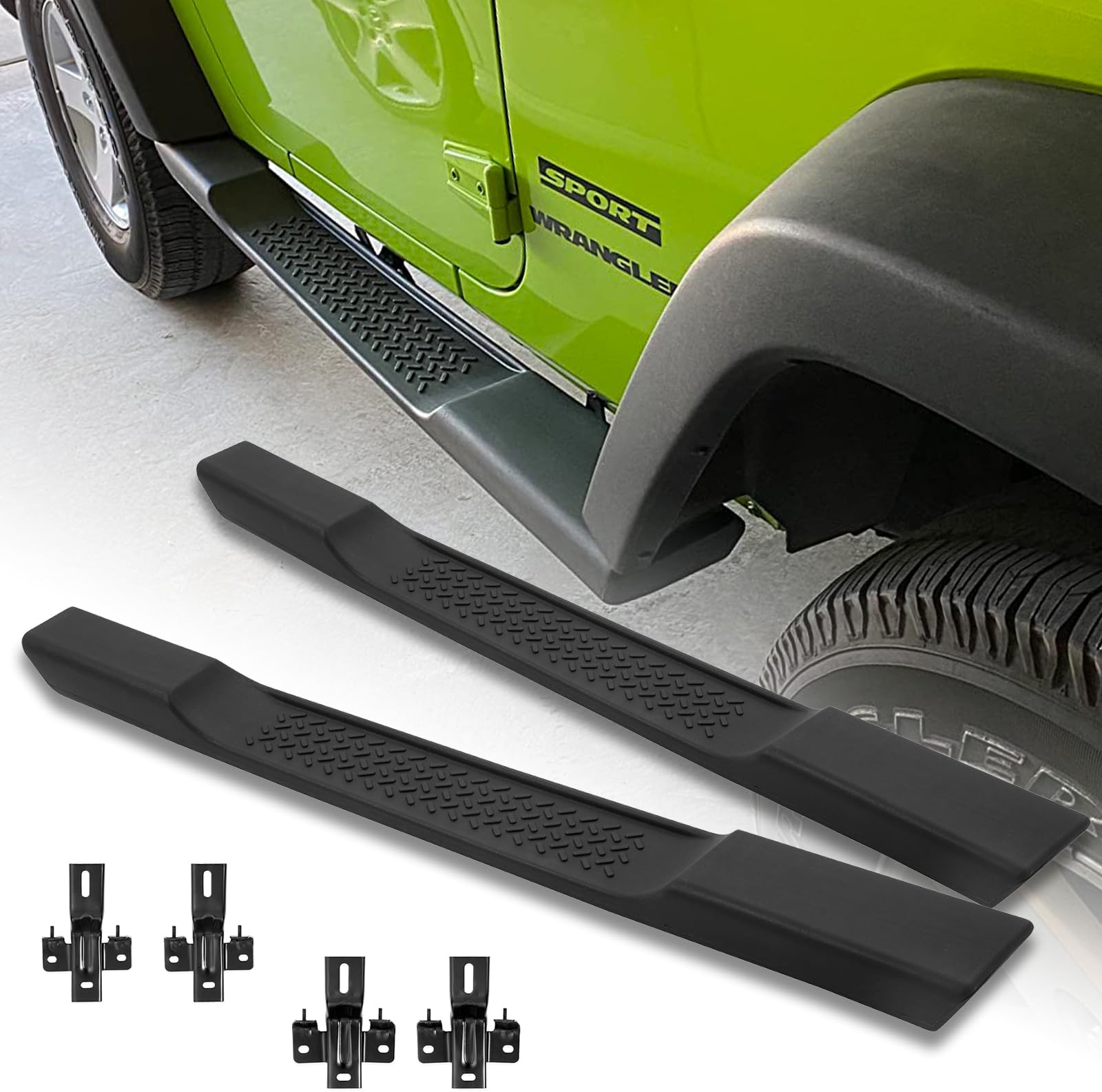 Amazon.com: CALLIERT 6 Inches OE Style Running Boards, Matte Black Side ...