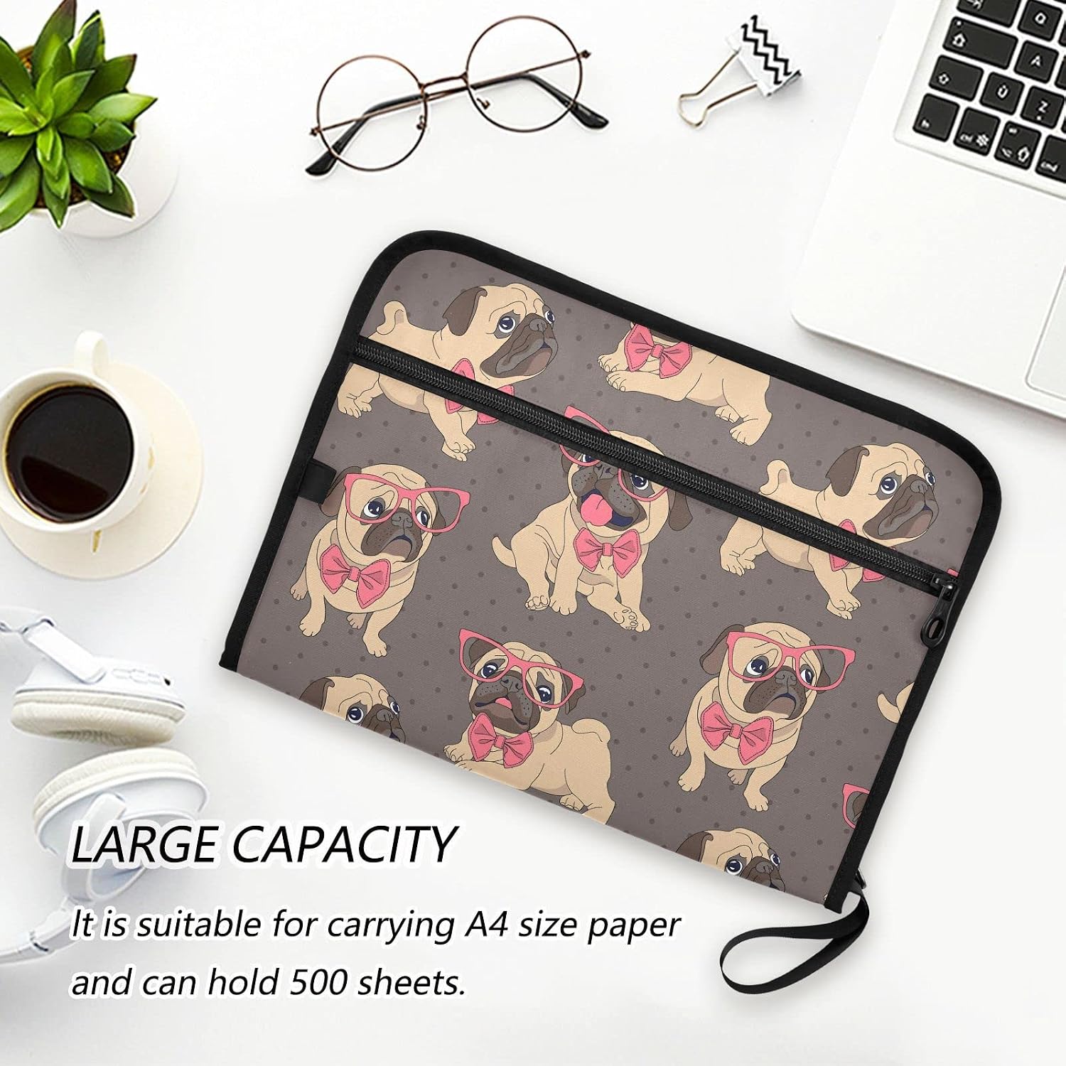 Doodle Dogs Faces Expanding File Folder for Documents A4 Letter Size ...