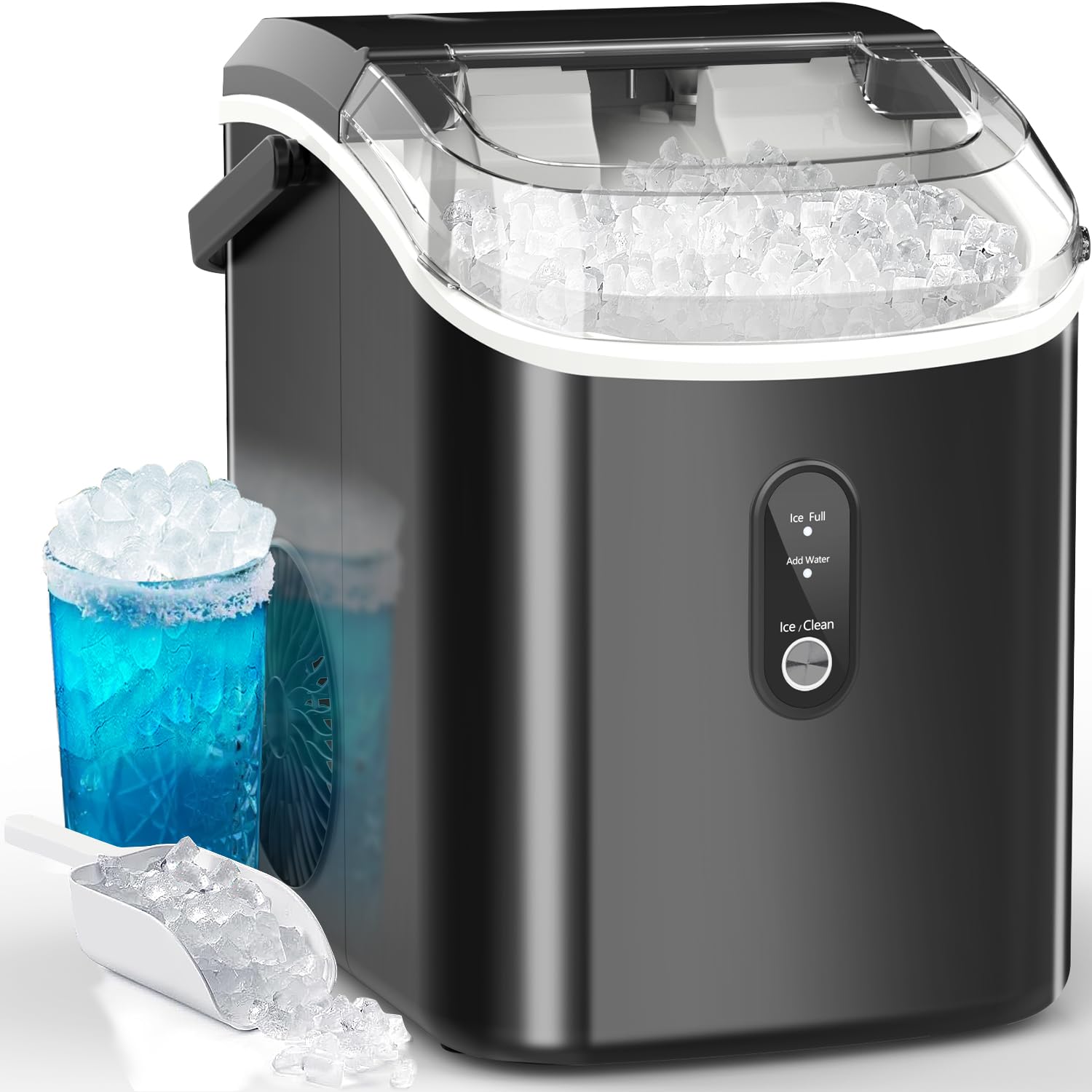 Snapklik.com : Kndko Nugget Ice Maker Countertop, Portable Crushed ...