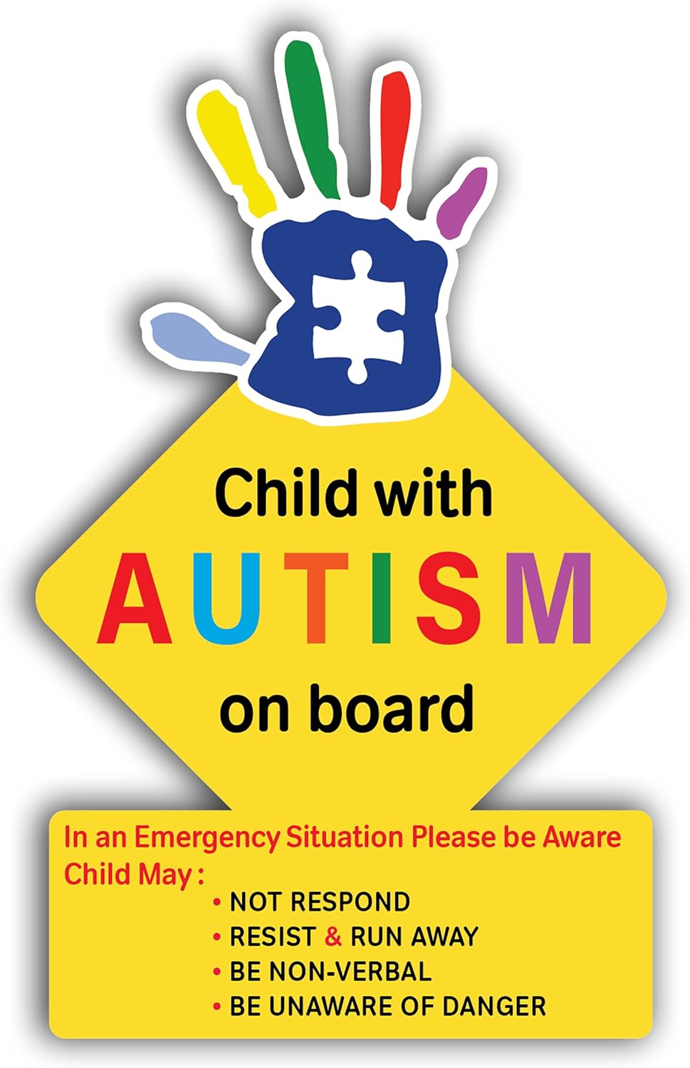 Amazon.com: Autism Awareness | Autism Sticker for Car - Hand Puzzle ...