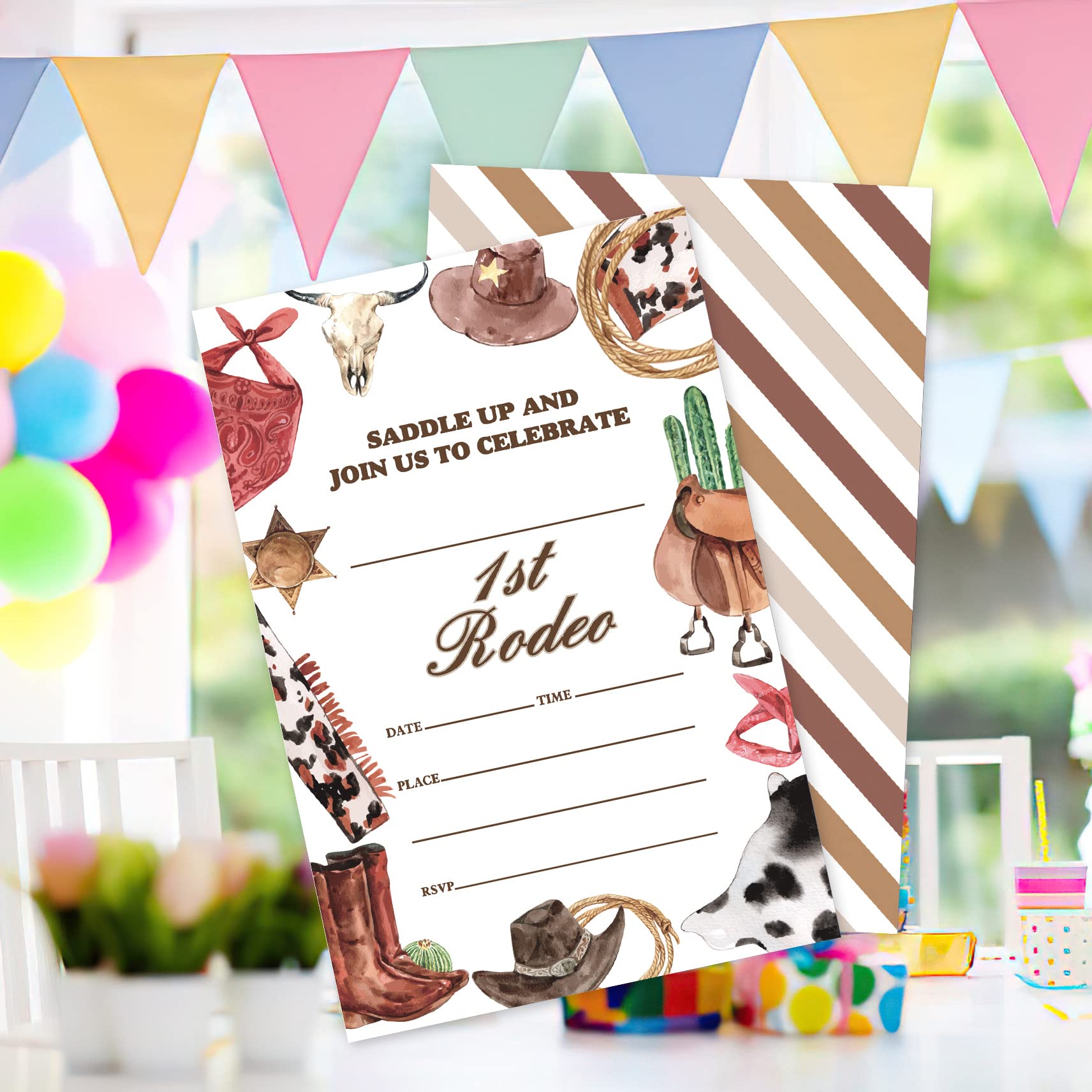 Cowboy 1st Birthday Invitations Printable Cowgirl And Cowboy