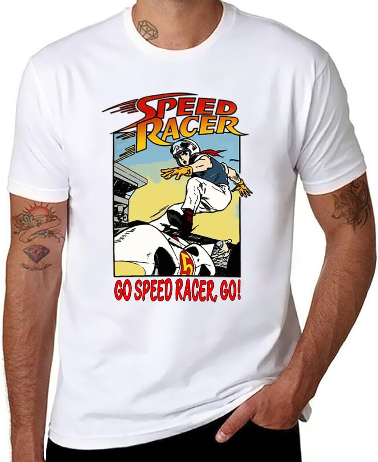 Amazon.com: COROBAN Men's Go Speed Racer Classic Sports Tshirts Anime ...