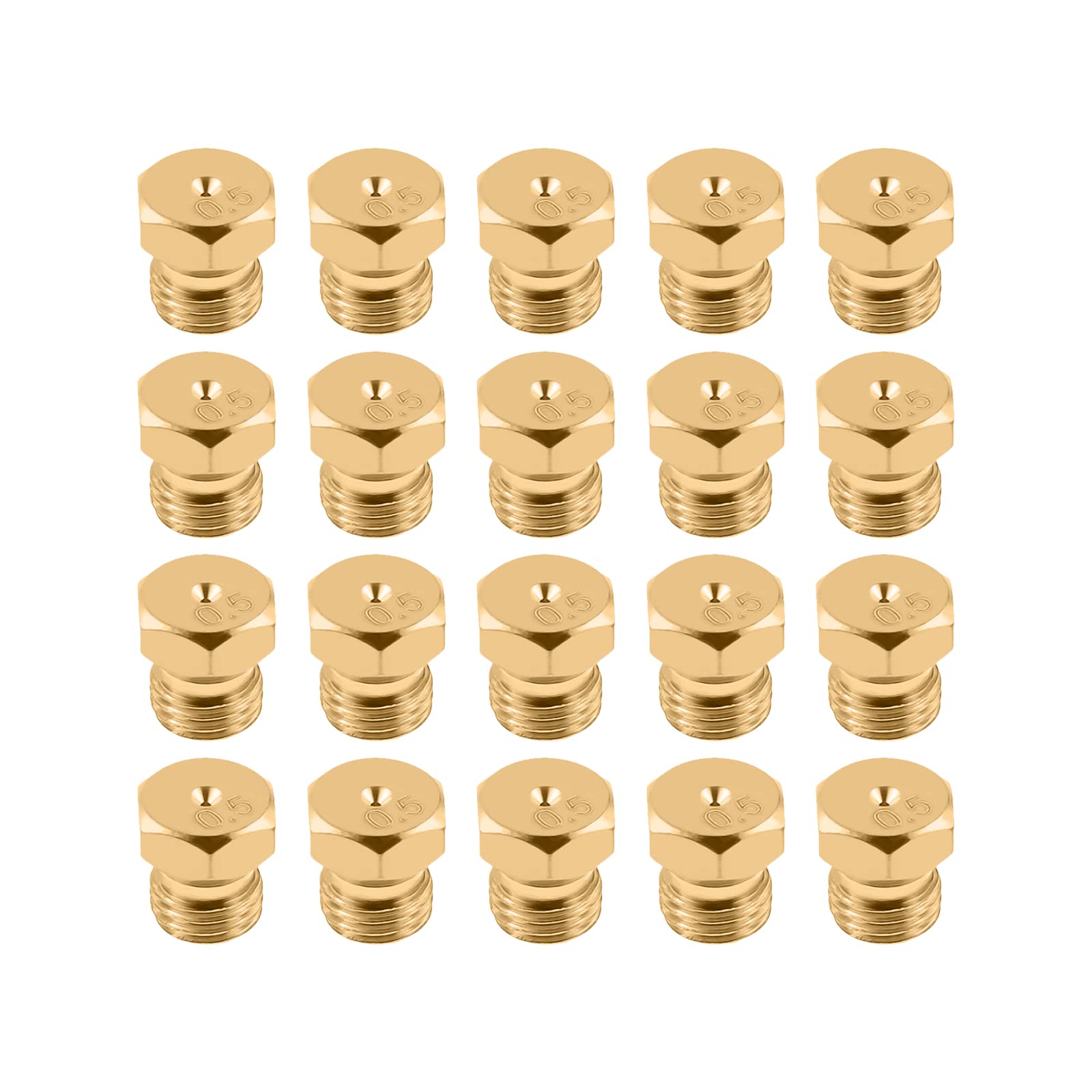 Snapklik.com : M60.75mm/0.5mm Brass Jet Nozzle, 20PCS LP Gas Conversion ...