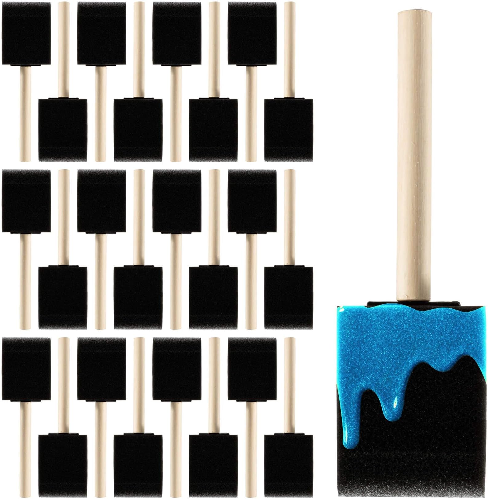 Amazon.com: Suhk 25PCS Foam Paint Brushes - 2 inch Sponge Brushes for ...