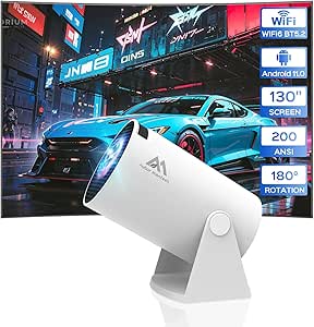 Amazon.com: Mini Projector with WiFi and Bluetooth, 180°Rotatable ...