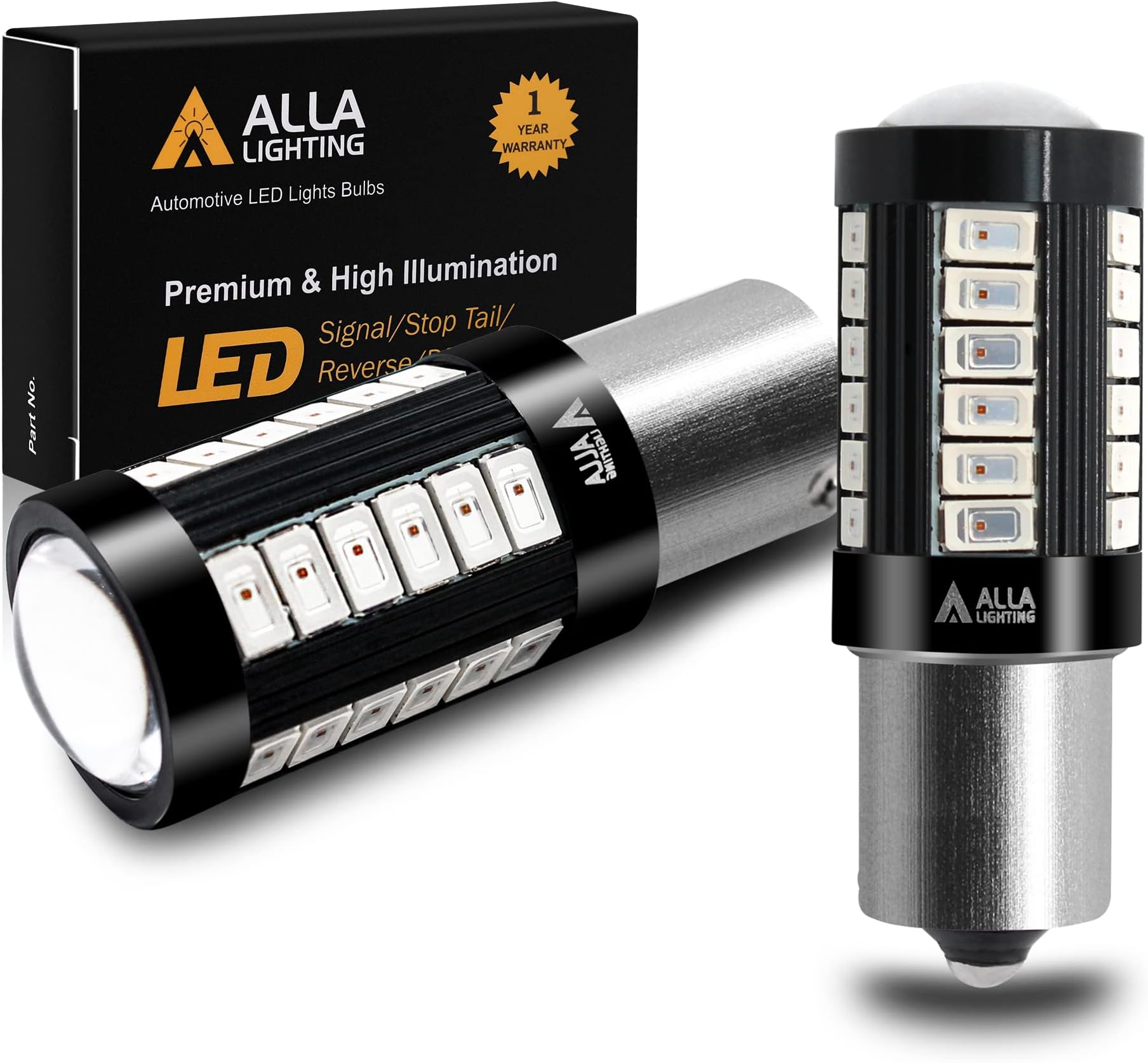 Amazon.com: Alla Lighting T25 3157 3156 LED Strobe Brake, Back-up ...