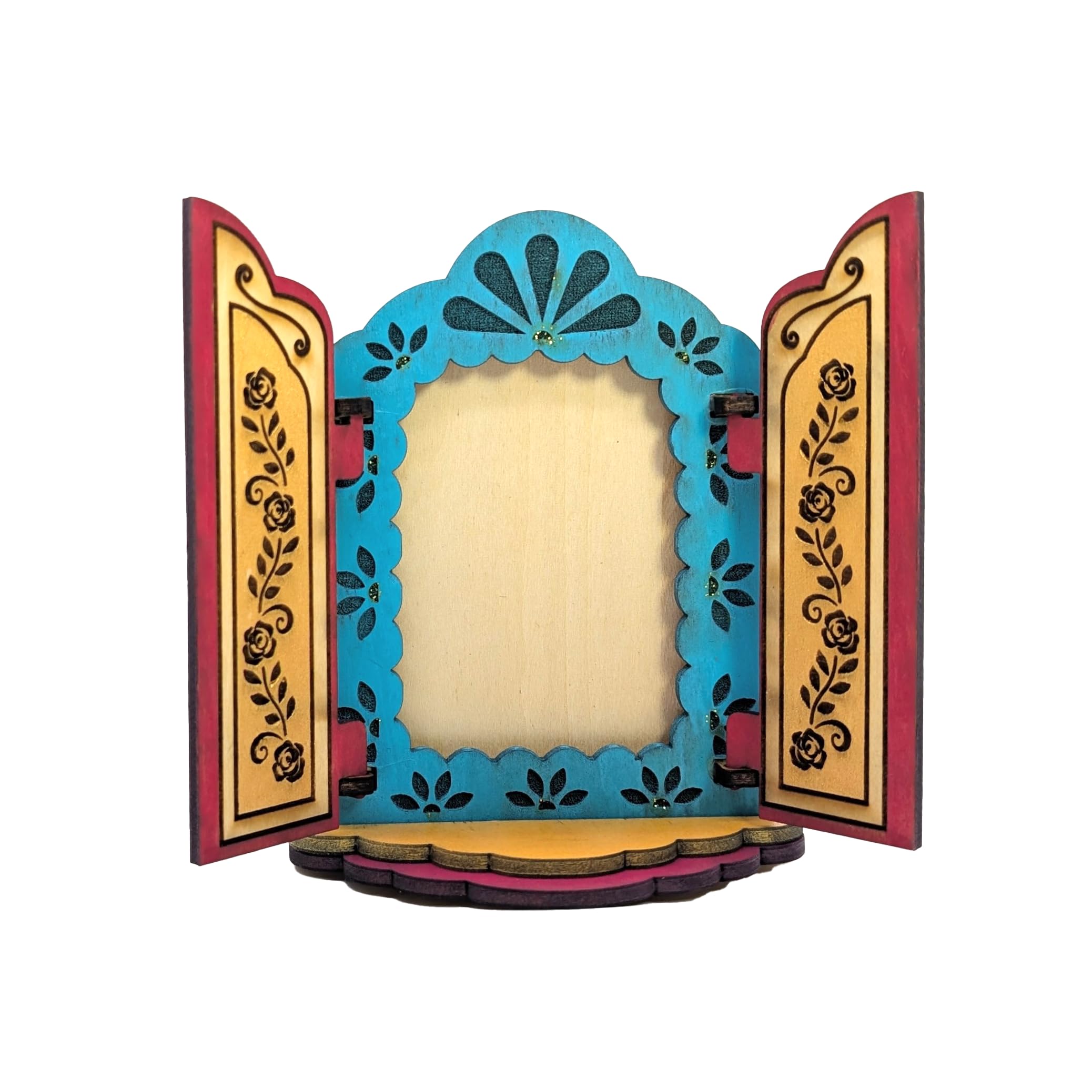 Amazon.com: Mexican Nicho Shadow Box Religious Frame for Saints and ...