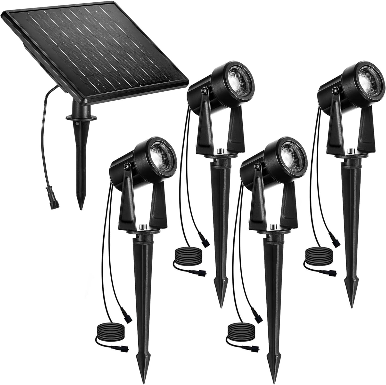 SUNTHIN Solar Landscape Lights 4-in-1, Solar Spot Lights Outdoor Auto ...