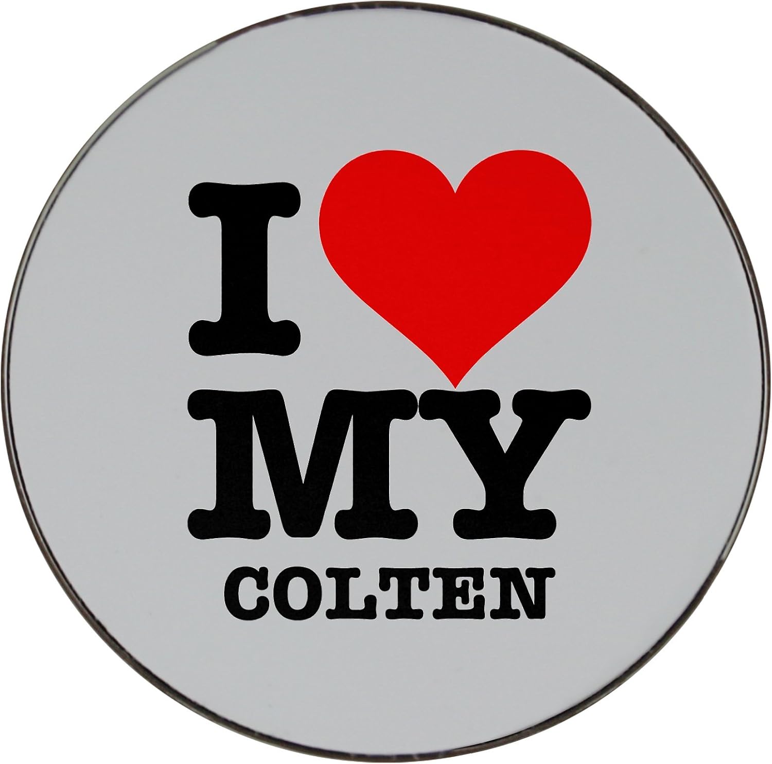 Amazon.com: I LOVE MY COLTEN metal round fridge magnet: Home & Kitchen