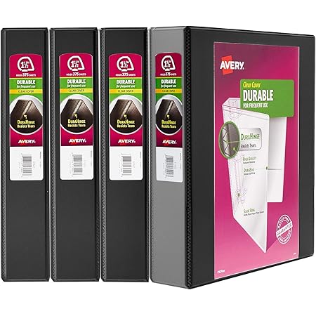 Amazon.com : Avery Heavy-Duty Framed View 3-Ring Binder, 1.5" EZD Rings ...