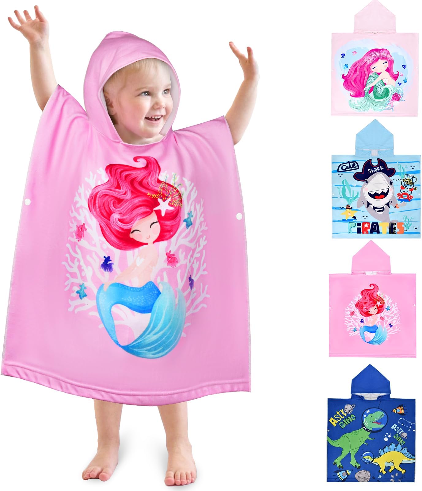 Amazon.com: Unicorn Hooded Towels for Kids, Kids Beach Towels for Boys ...