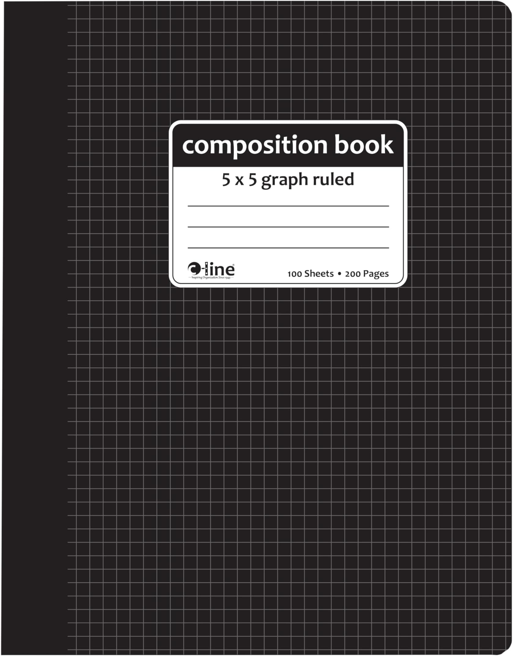 Amazon.com : C-Line Composition Notebook, 5 x 5, Graph Ruled, Black ...
