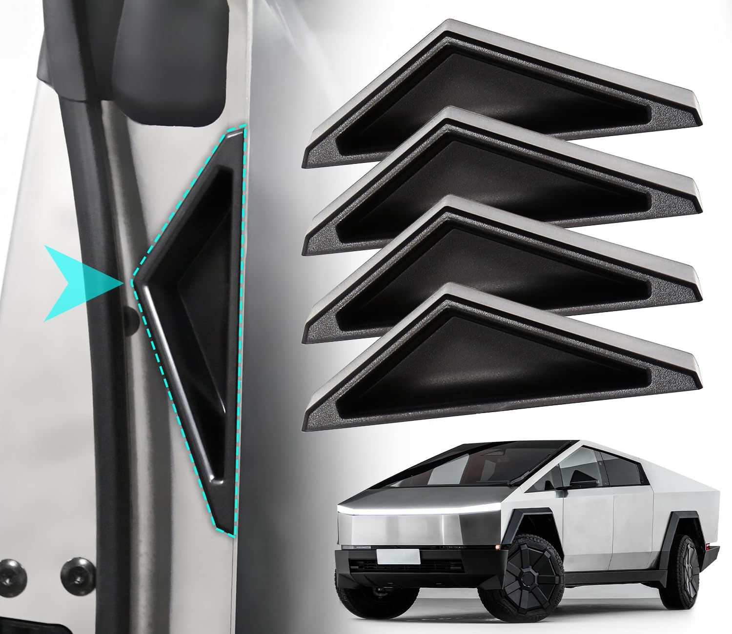 CloudValley Cybertruck Door Handles - 4pcs, Fingerprint-Resistant ...