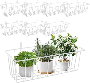 Amazon.com - Oungy 8Pcs Wire Basket, Grid Panel Hanging Wire Baskets ...