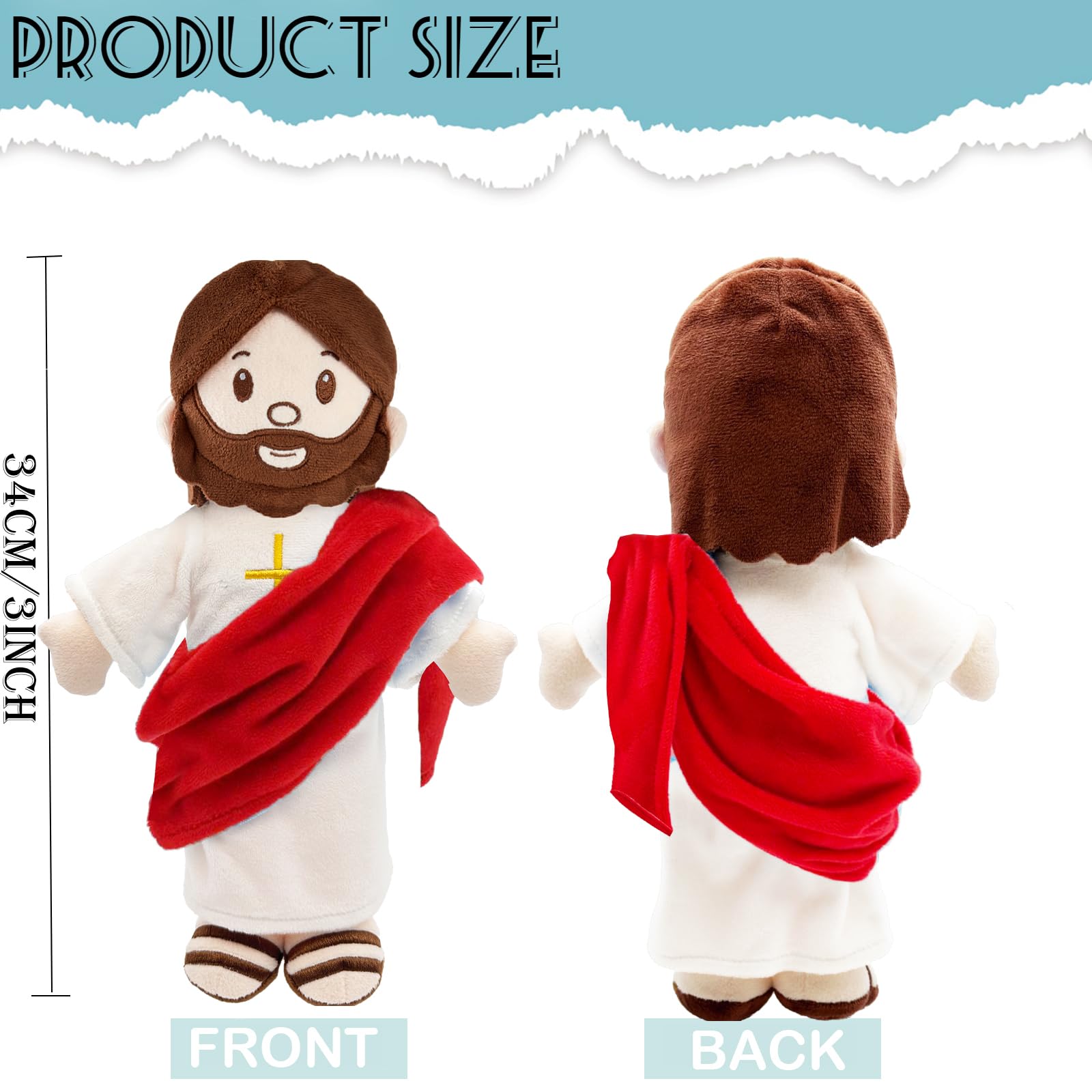 Snapklik.com : BOKUFLY Jesus Plush Doll Jesus Plushie Stuffed Toy ...