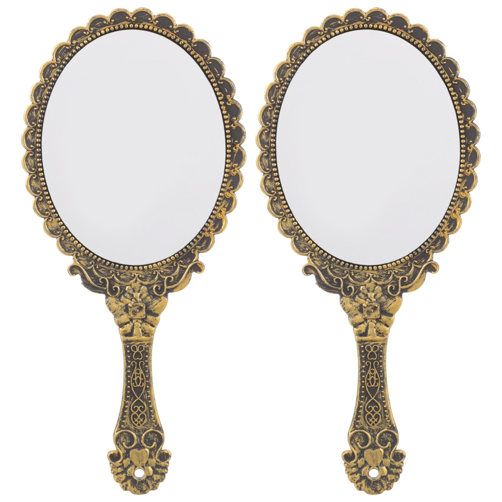 Beaupretty Hand Mirror Vintage Handheld Mirror Portable Cosmetic Mirror ...