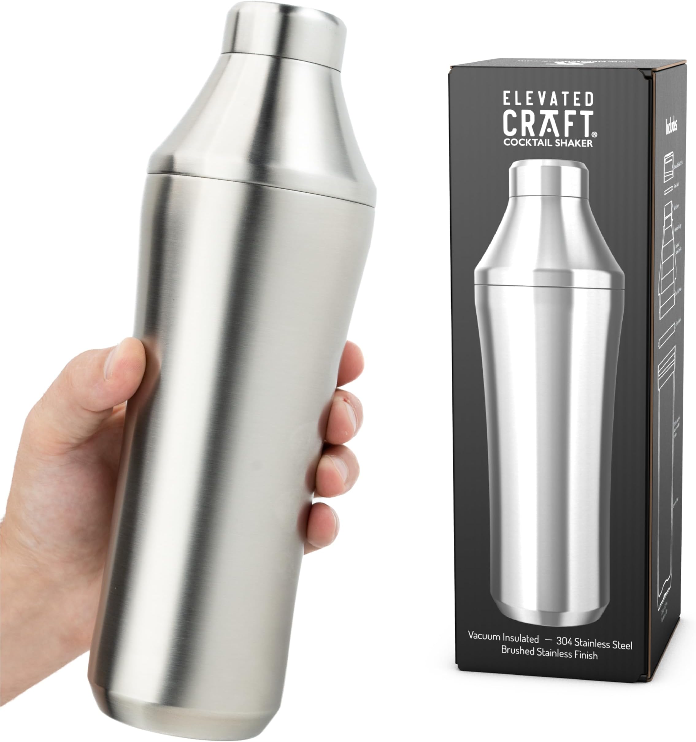 Amazon.com: Rabbit Double Walled Twist-to-Lock Stainless Steel Cocktail ...