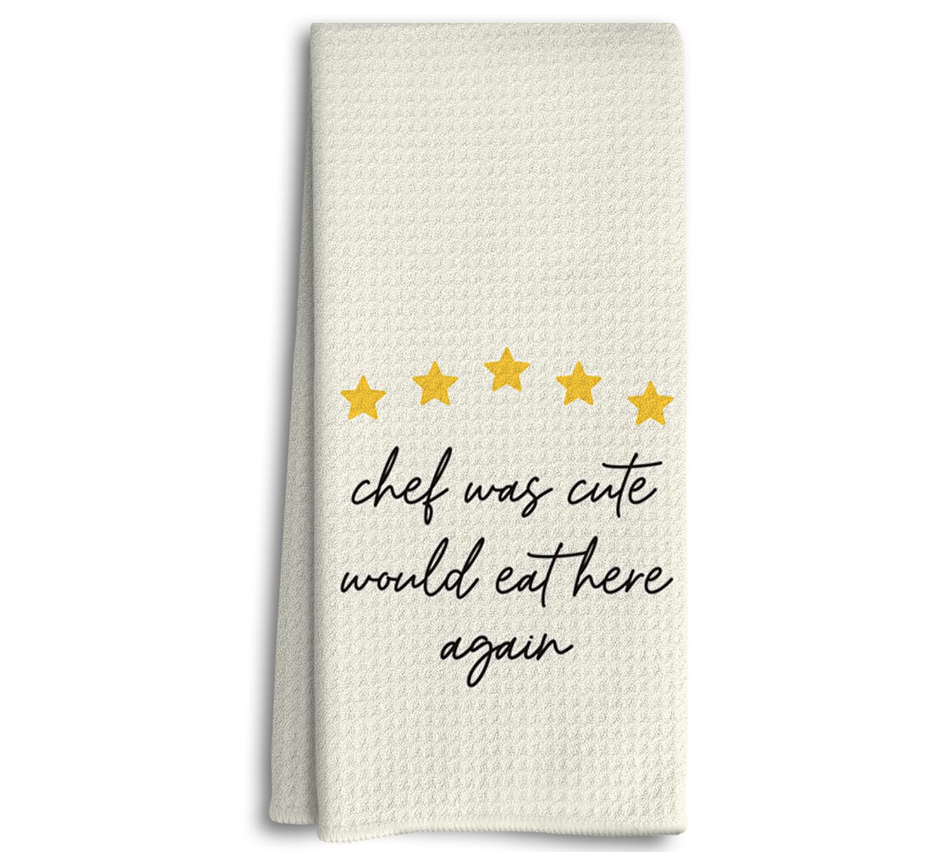 Amazon.com: Dwept Funny Kitchen Towels, Chef was Cute Would Eat Here ...