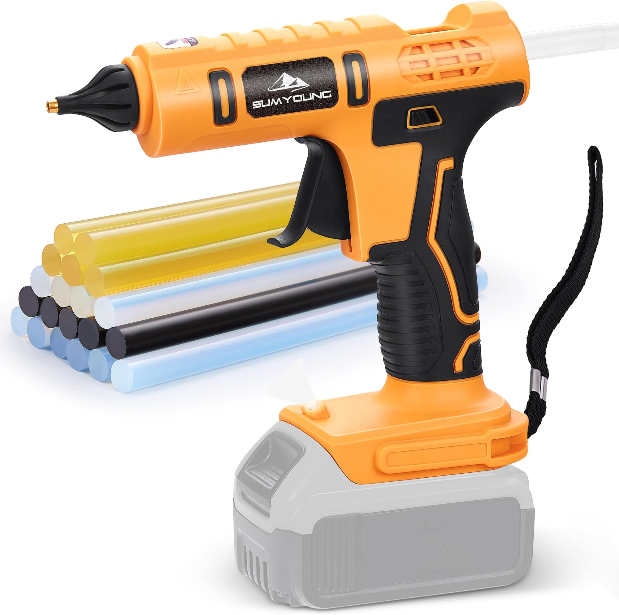 Amazon.com: Cordless Hot Glue Gun for Dewalt 20V Battery,Drip-free ...