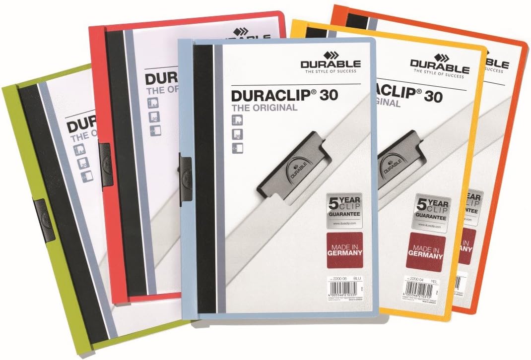 Durable DURACLIP 30 A4 Clip Folder - Holds up to 30 Sheets of A4 Paper ...