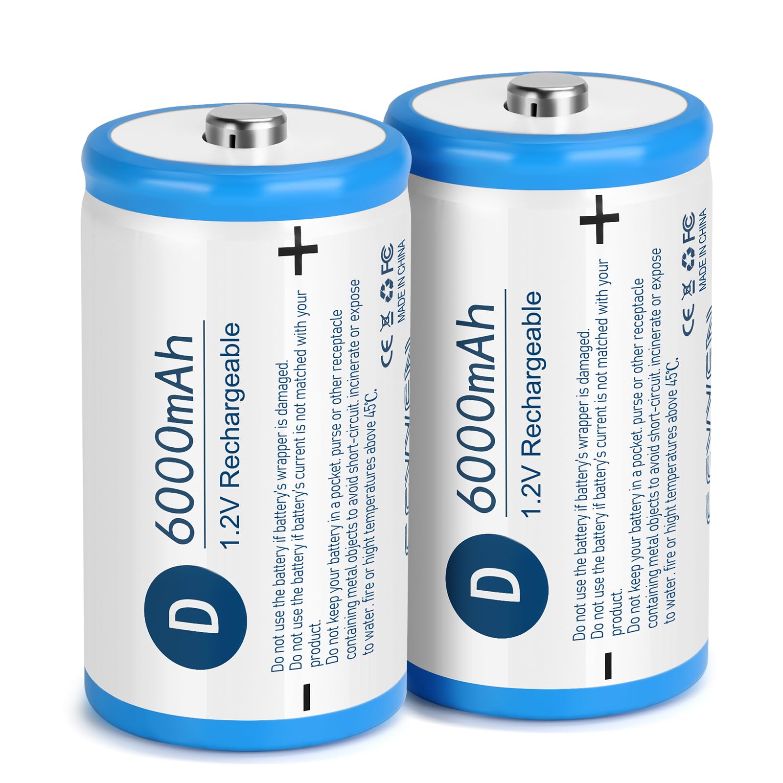Nimh Rechargeable D Batteries 2 Pack 1 2v 6000mah High | Desertcart KSA