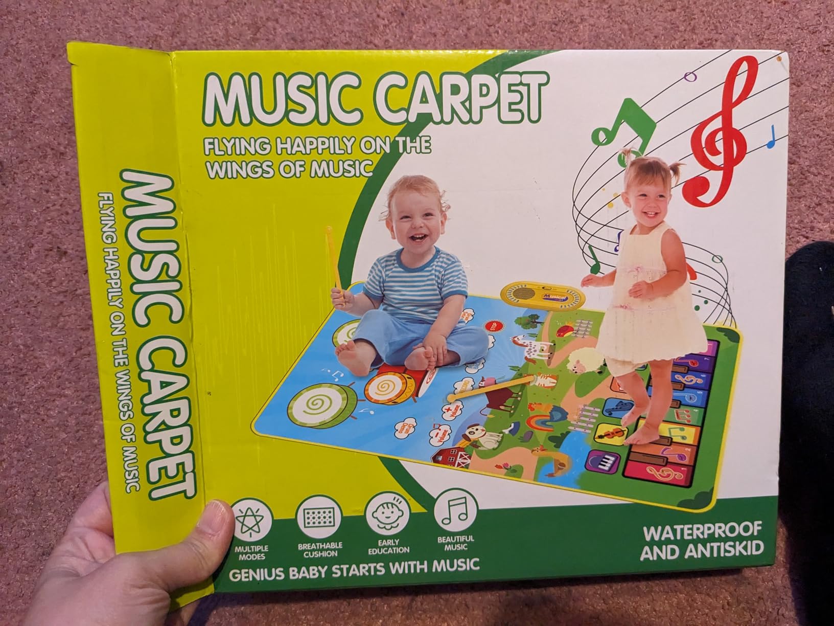 Amazon.com: 3 in 1 Musical Mat Toys for Toddlers Baby Piano Keyboard ...