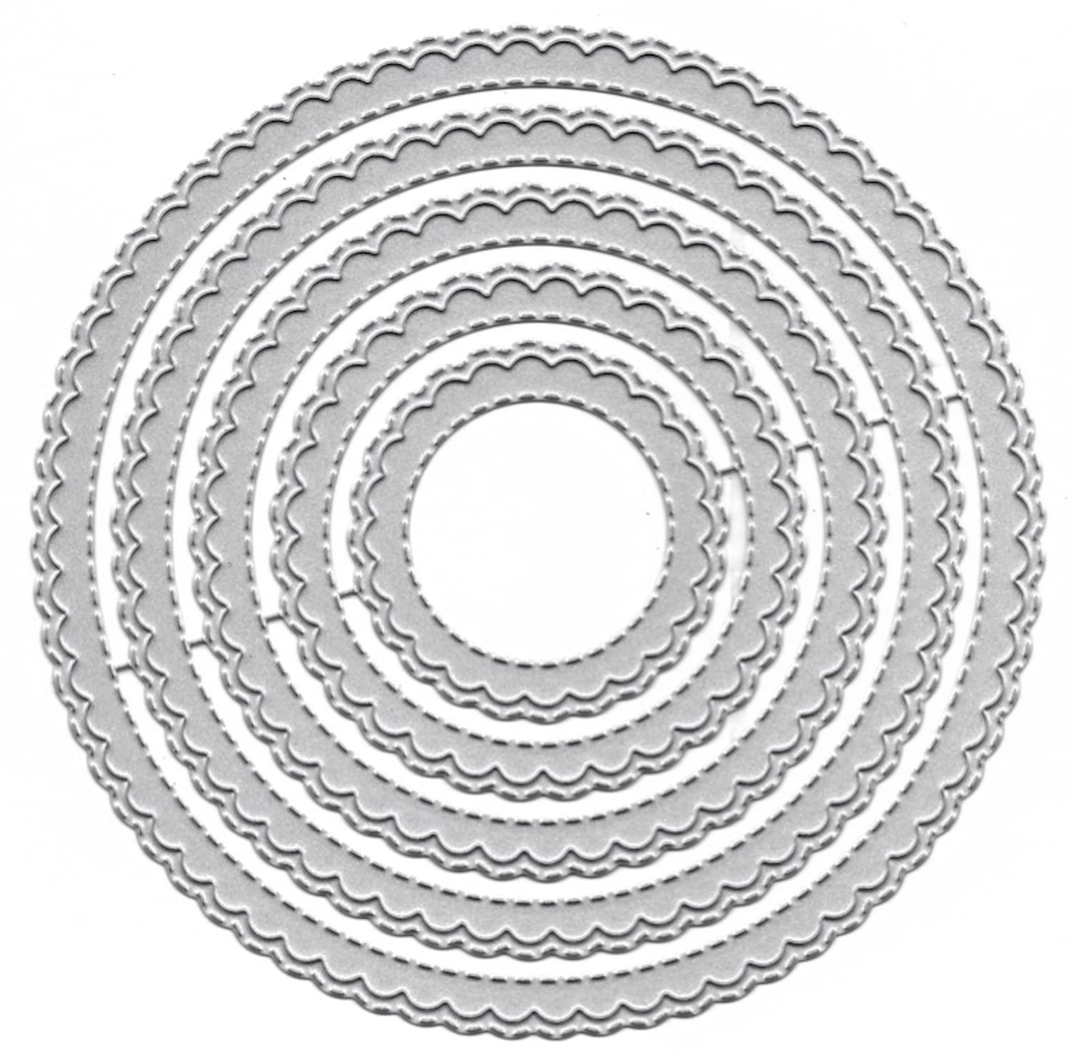 Snapklik.com : Alinacutle 5/PK - Round, Scallops Border Nesting Frame ...