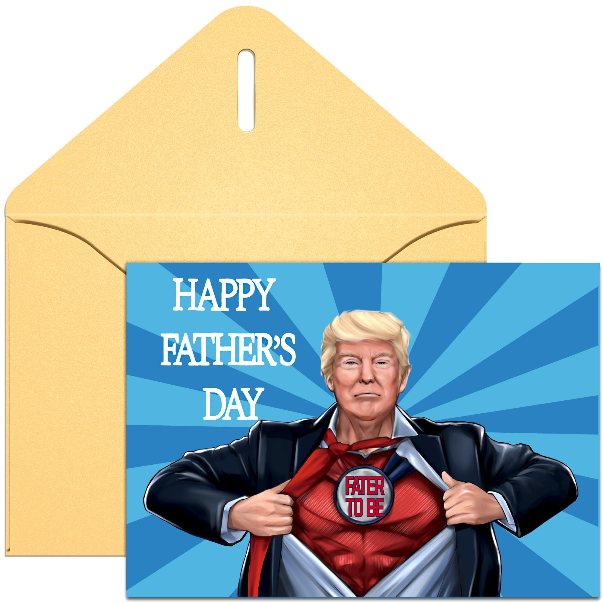 CHICHONN Trump Fathers Day Card - Trump Father to Be Father's Day Card ...