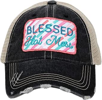 KATYDID Blessed Hot Mess Baseball Hat - Trucker Hat for Women - Stylish ...