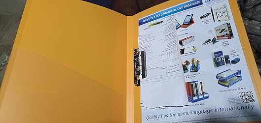 Solo A4 Punchless Lever Clip File with Inside Transparent Pocket ...