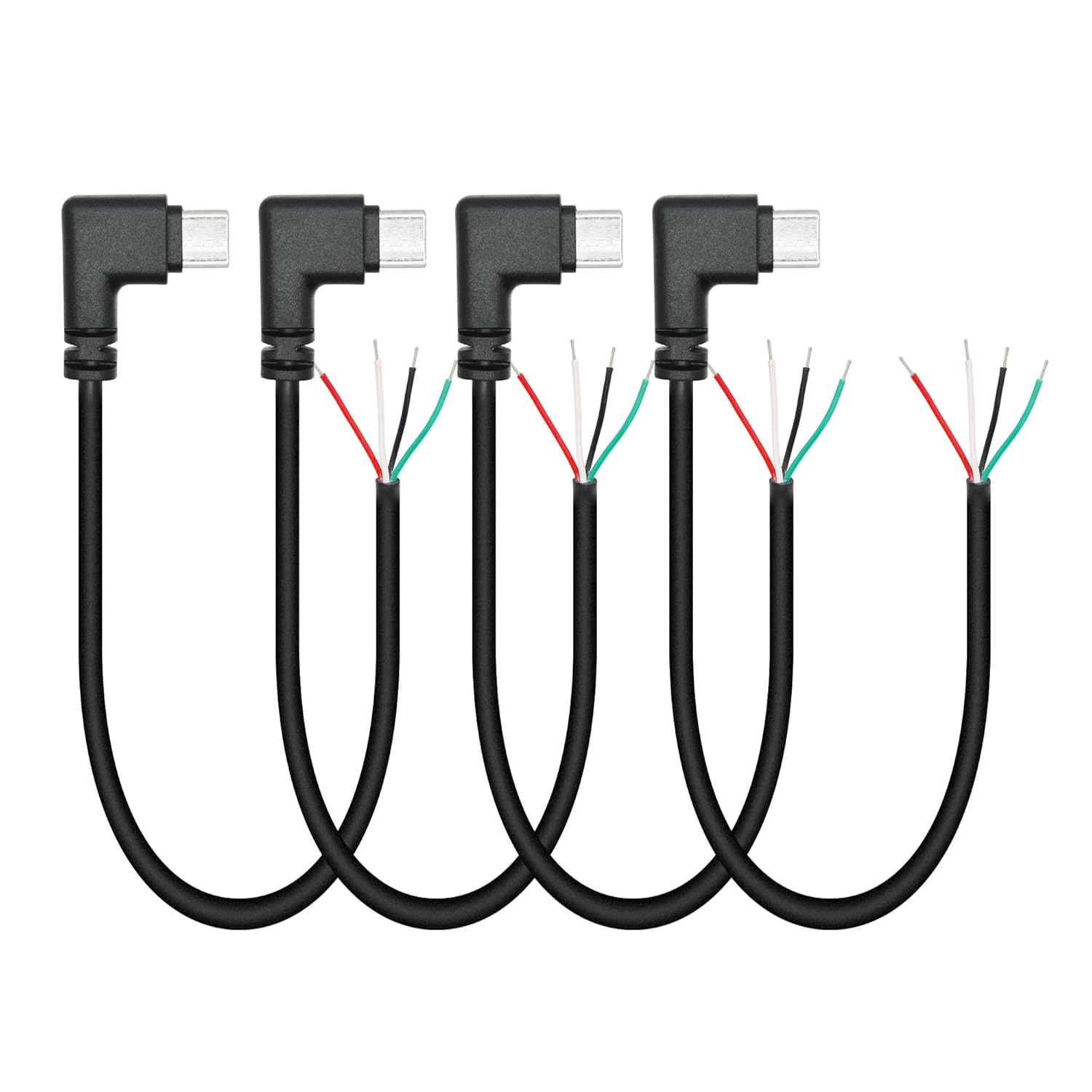 Amazon.com: 4Pcs 90 Degree USB C to 4 Pin Bare Wire Open End Cable ...
