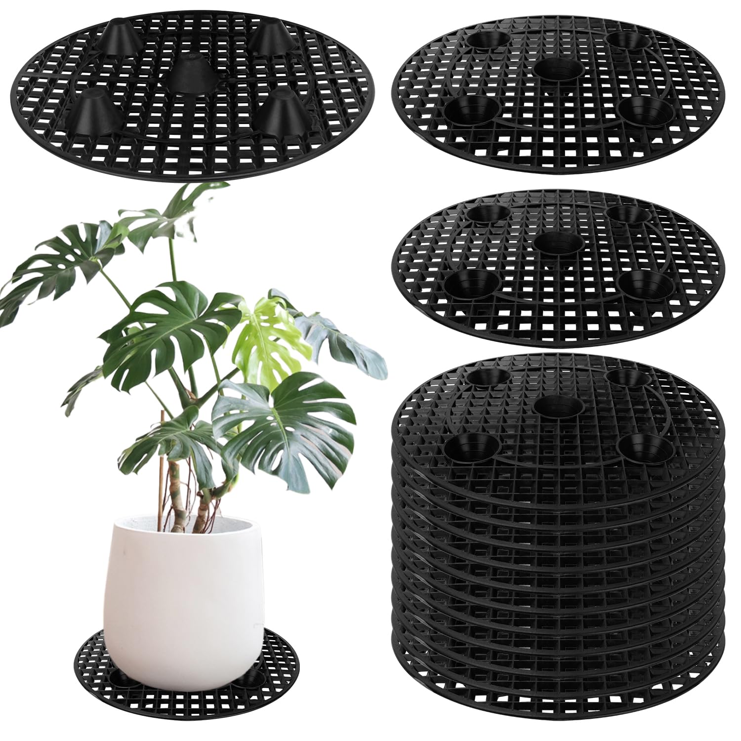 Amazon.com: KUKLIPJIM 30 Pack Plant Pot Elevators 11.8 Inch Plastic ...