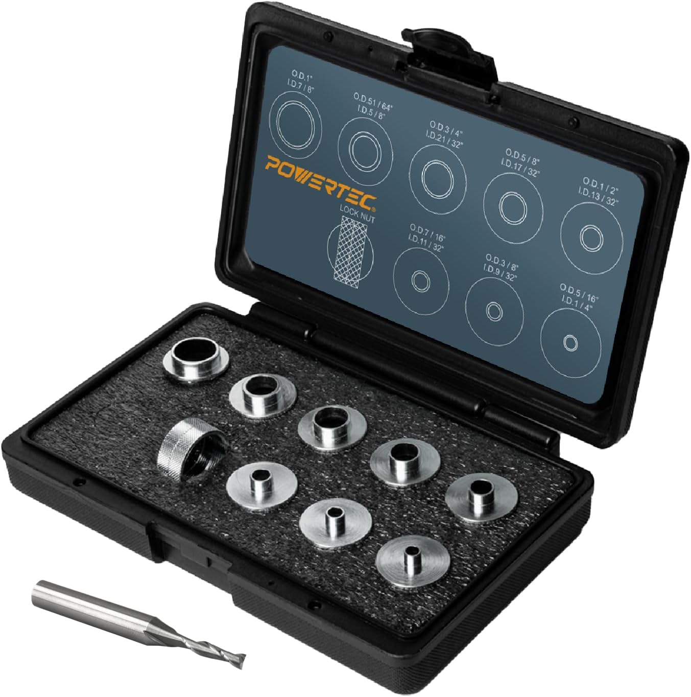 Amazon.com: POWERTEC 10Pcs Solid Router Template Bushing Guides Sets ...