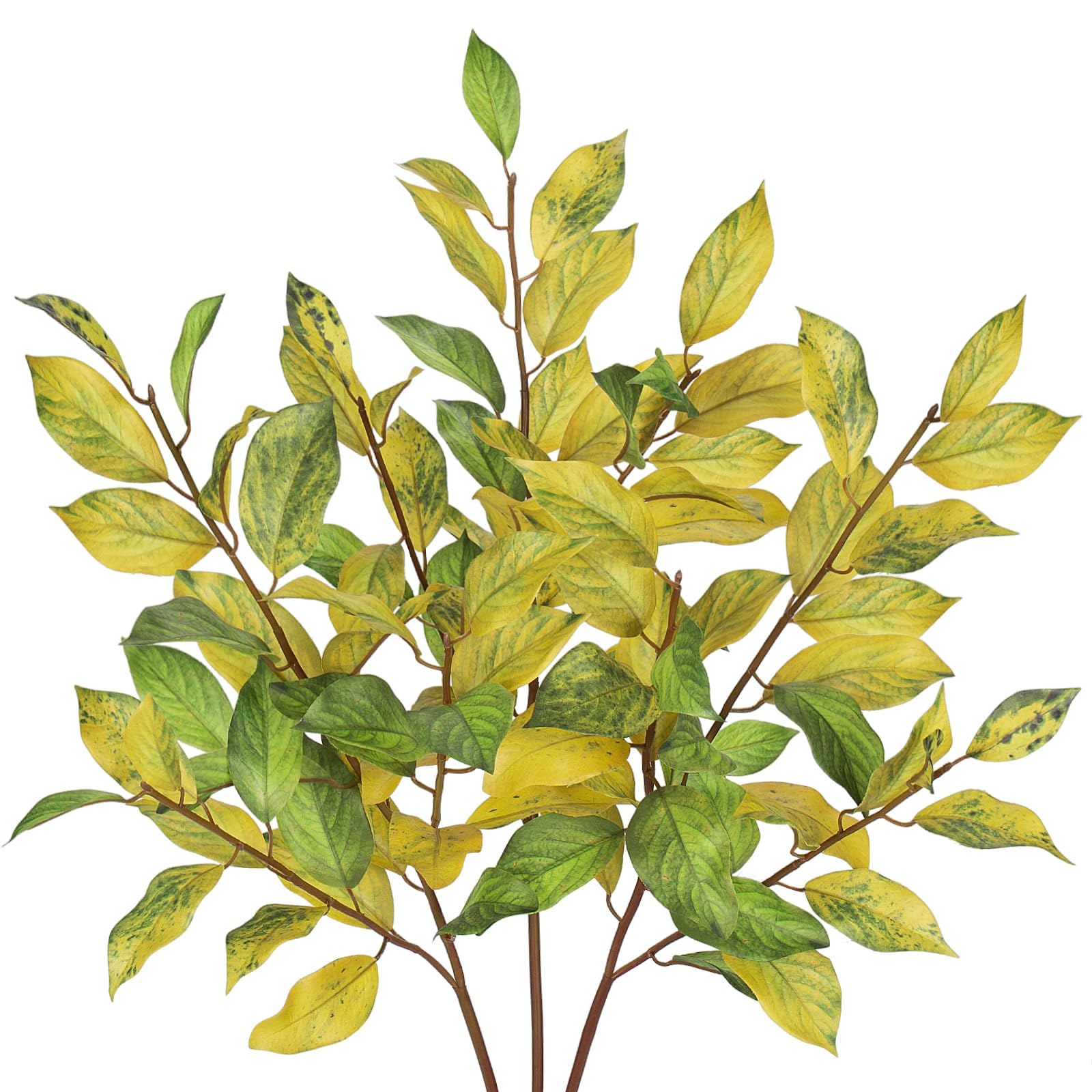 Amazon.com: Oairse 3 Pcs Fall Leaves Stems Long Faux Fall Bay Leaves ...