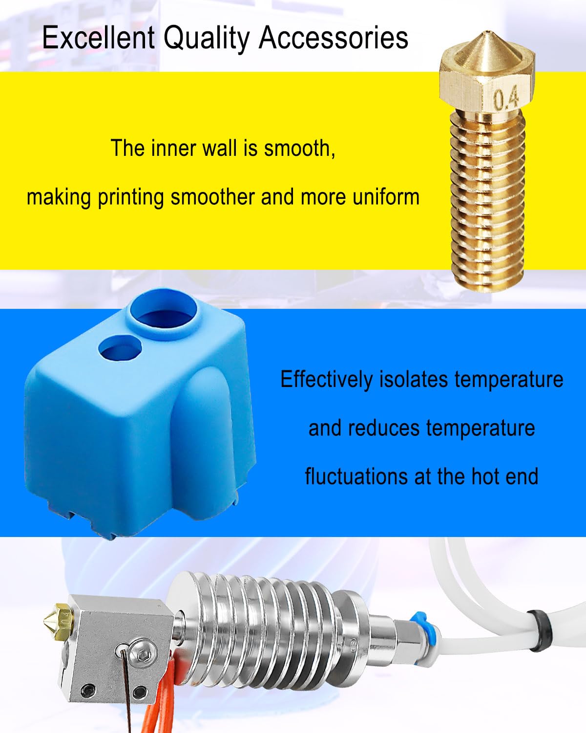 Snapklik.com : Upgrade 3D Printer Extruder Hotend Kit Fit For Anycubic ...