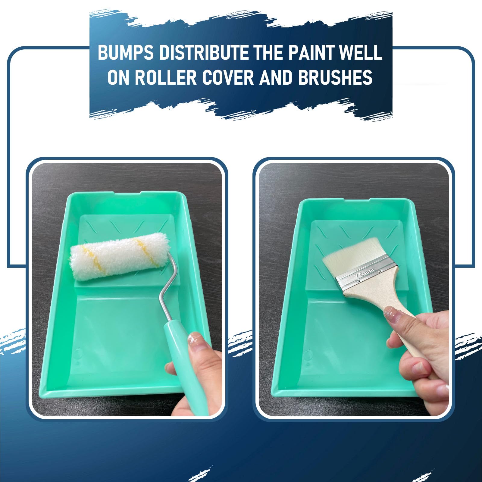 Snapklik.com : 4 Inch Paint Tray, 15 Pack Plastic Paint Roller Tray ...