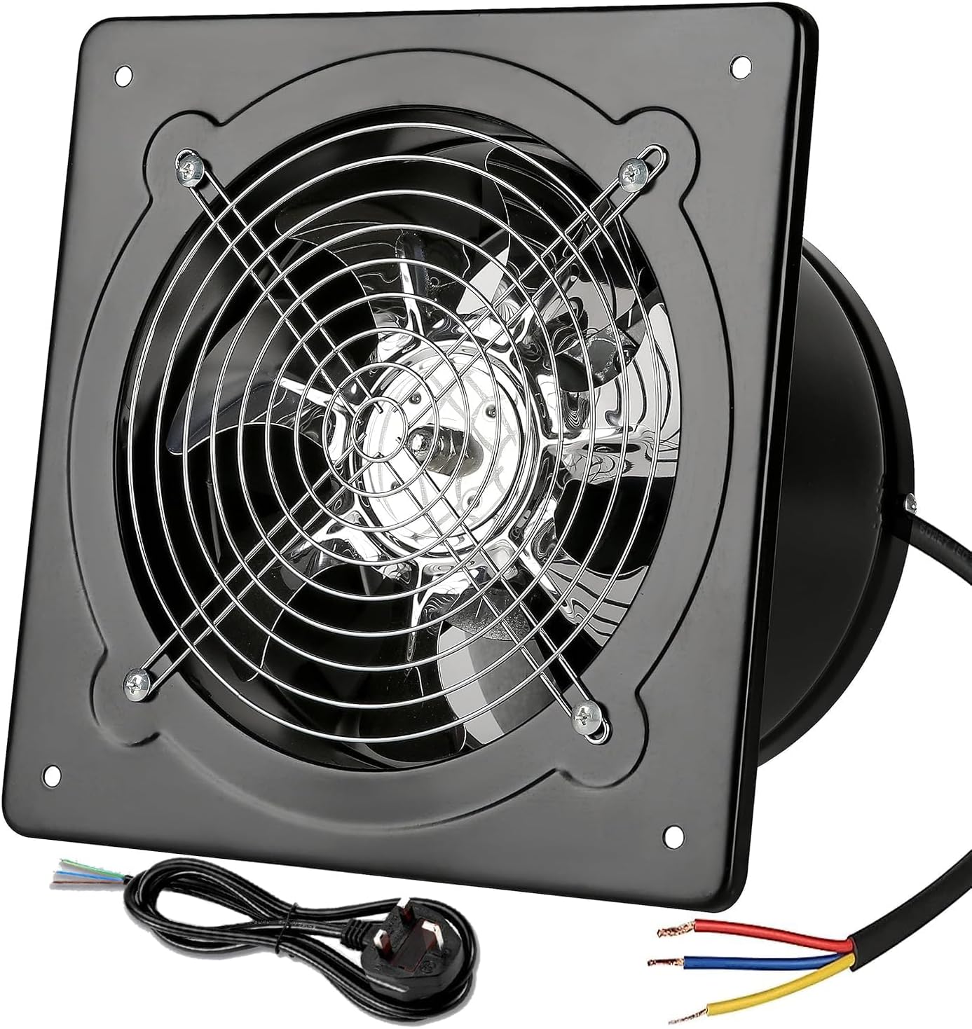 Exhaust Fan 10 inch/25.4CM Metal Extractor Fan 100W 695CFM Through-wall ...