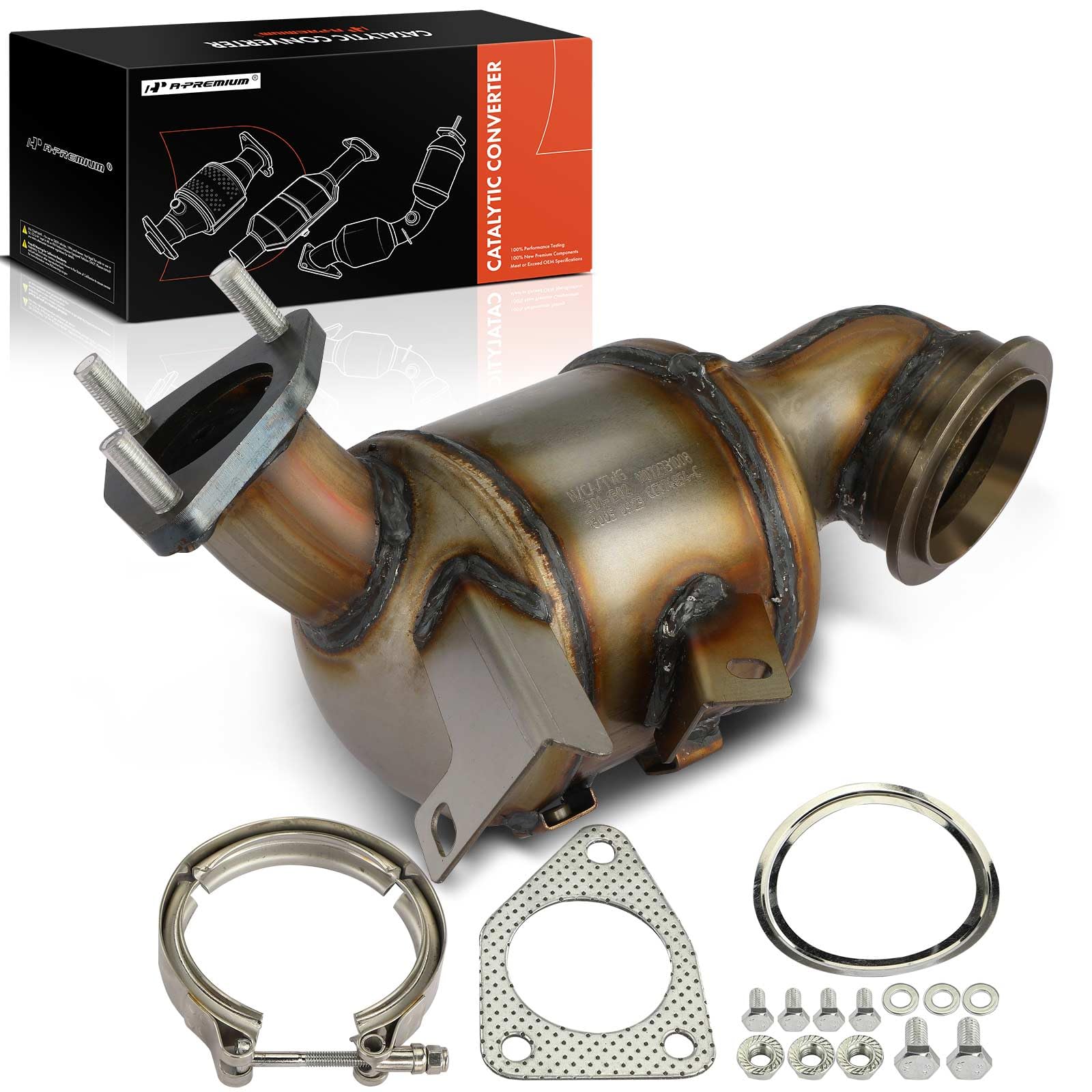 Amazon.com: A-Premium Front Catalytic Converter Kit Direct-Fit ...
